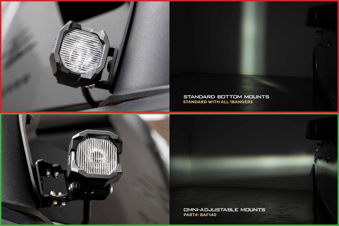 Morimoto 1Banger LED Pods: Omni-Adjustable Mount
