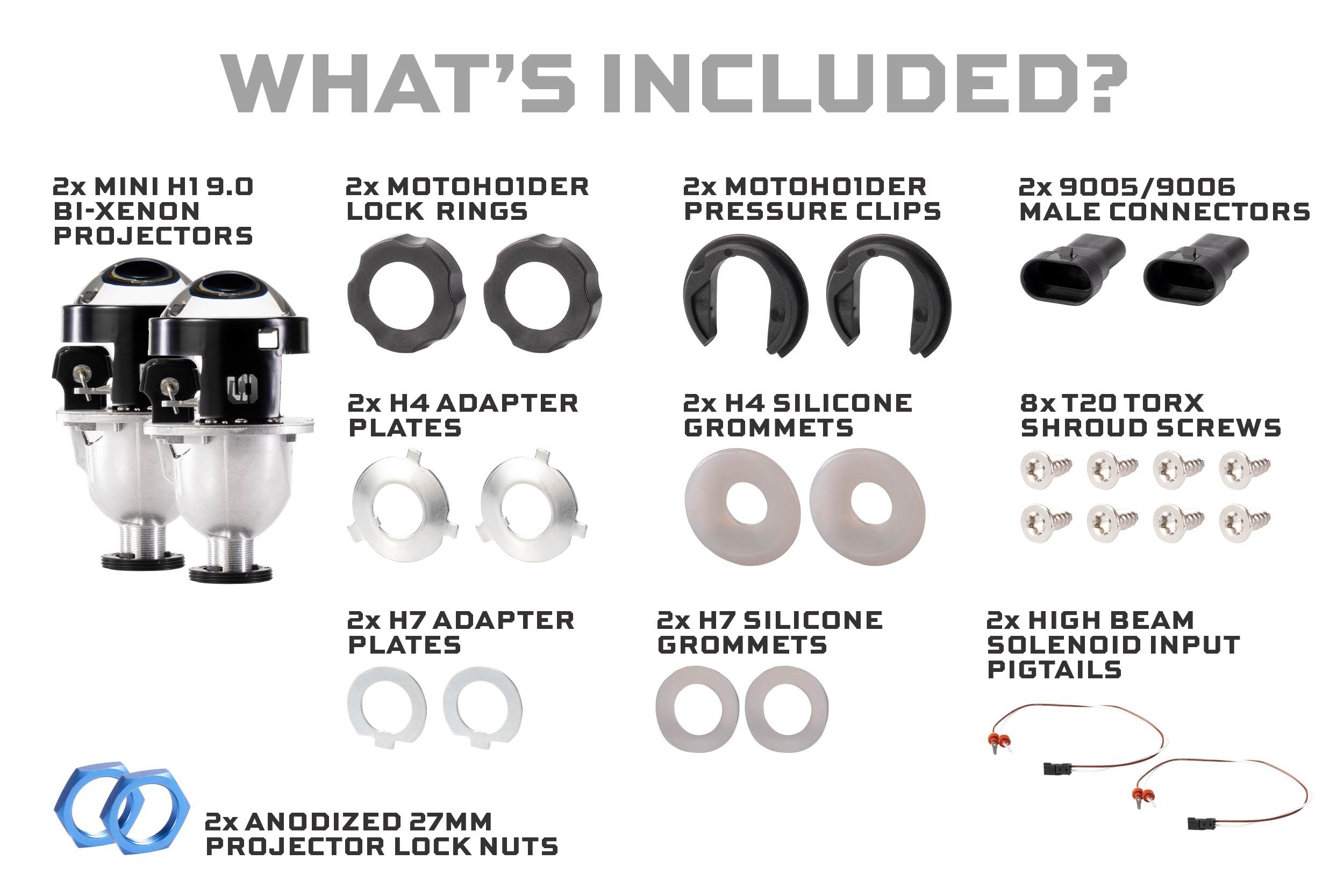 Bi-Xenon: Morimoto Mini H1 9.0 HID Projectors PR009