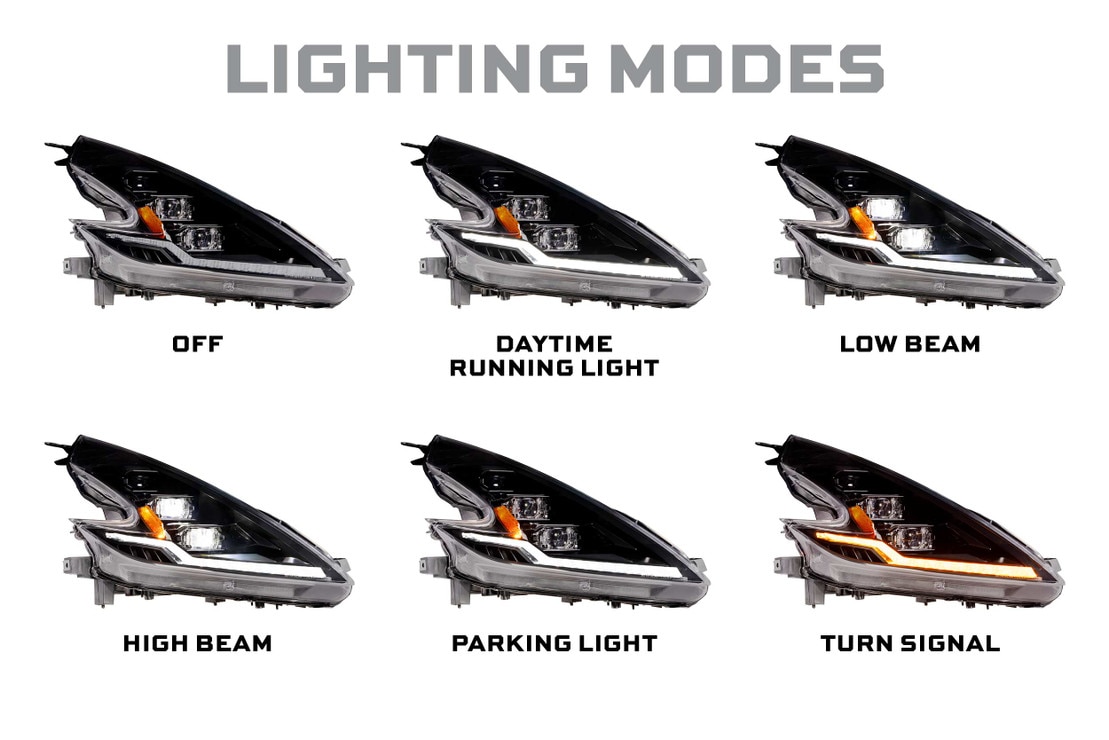 LF2-474Y | Morimoto XB Evo Hybrid LED Headlights for 09-21 Nissan 370Z