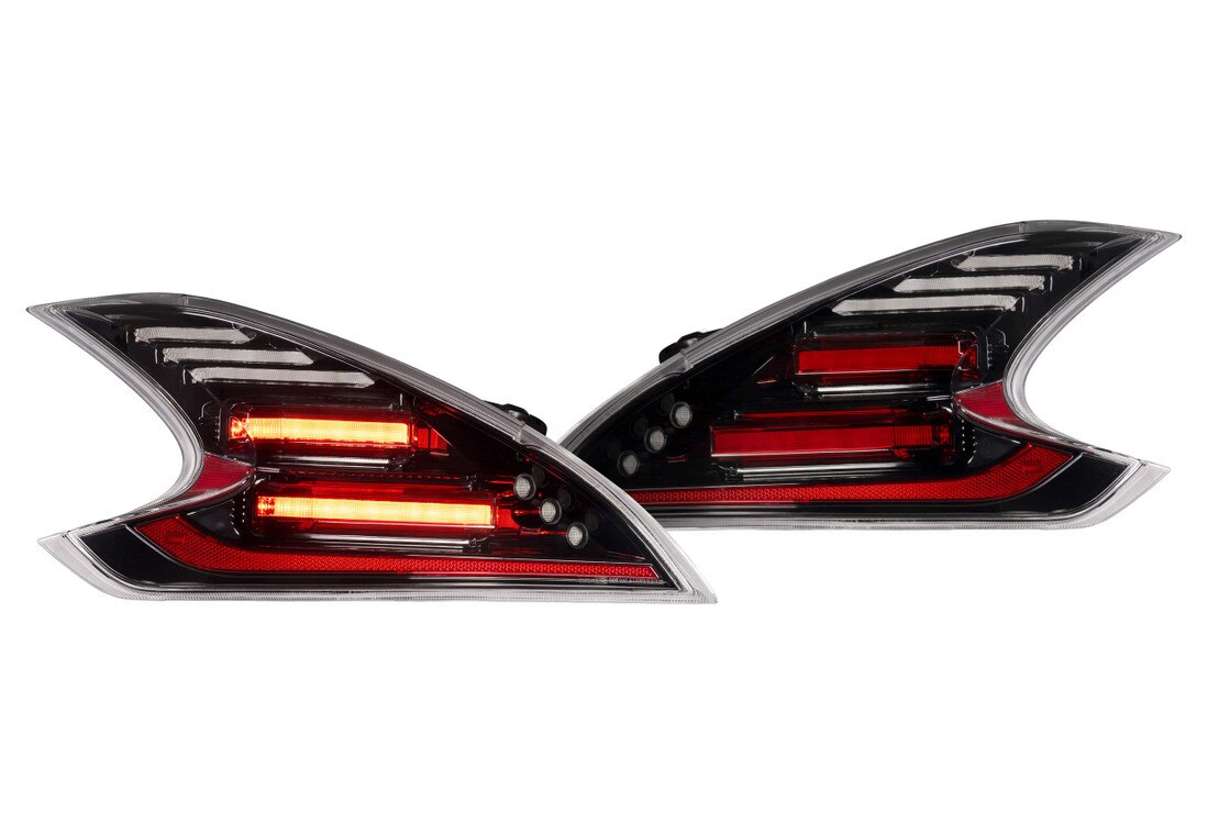 LF418 | Morimoto XB LED Tail Lights Gen 2 09-21 Nissan 370Z Black Red