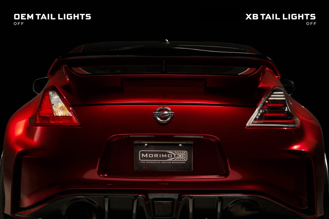 LF418 | Morimoto XB LED Tail Lights Gen 2 09-21 Nissan 370Z Black Red