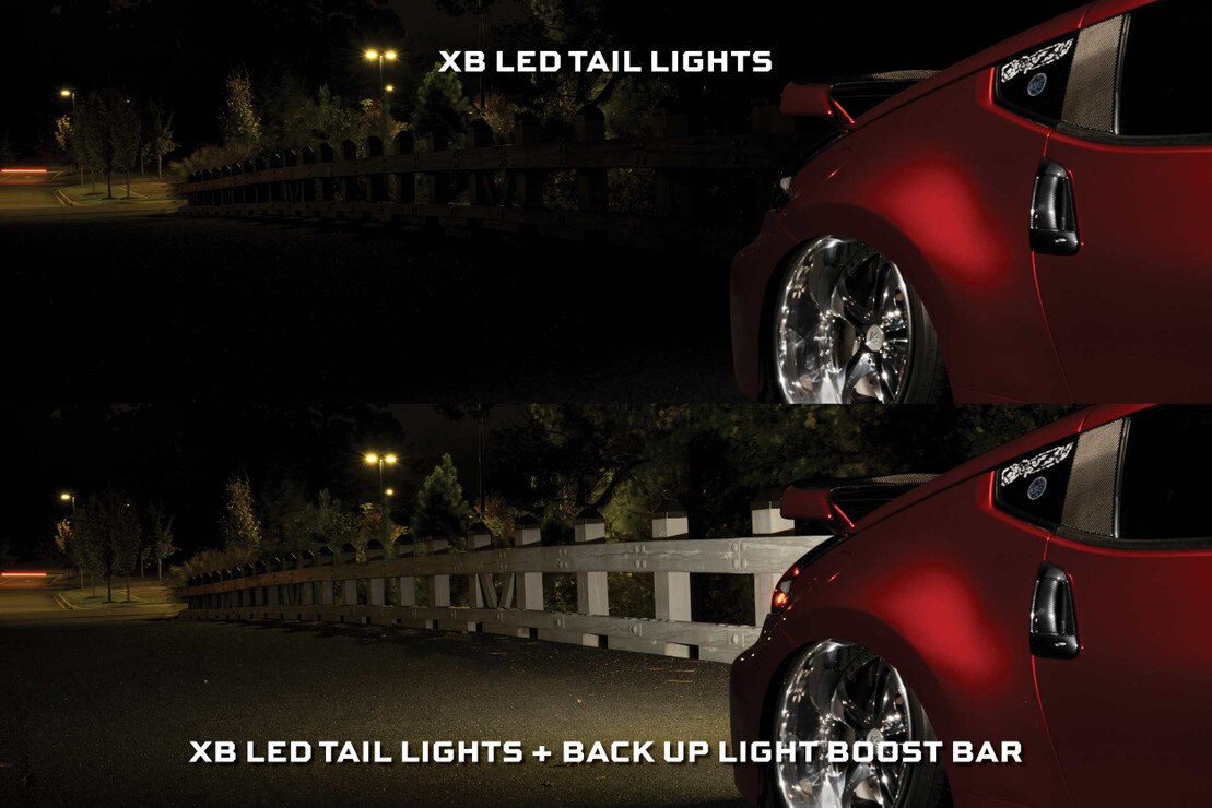 LF418 | Morimoto XB LED Tail Lights Gen 2 09-21 Nissan 370Z Black Red