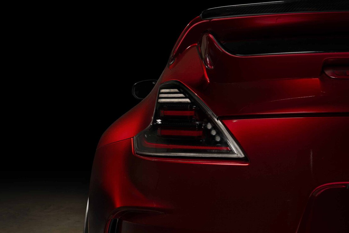 LF418 | Morimoto XB LED Tail Lights Gen 2 09-21 Nissan 370Z Black Red